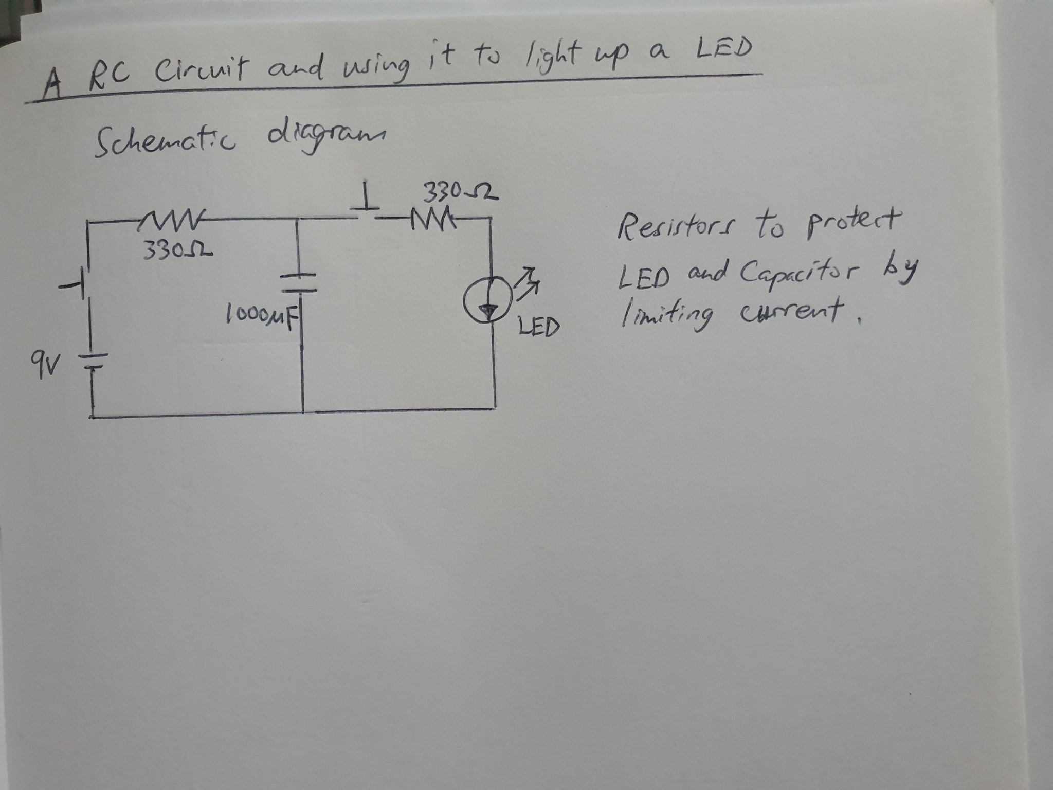 A RC circuit and using it to light up LED – Welcome…enjoy coding ...